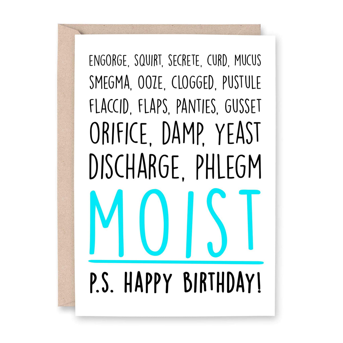 Gross Words Birthday Card